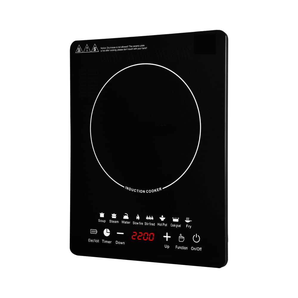 Portable Induction Cooktop, 2200W Electric Induction Countertop Burner ...