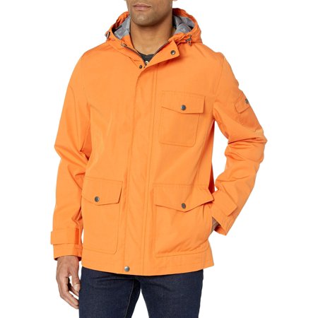 Dockers Men's Thorn Trail Cloth Waterproof Rain Slicker Jacket, Orange ...