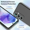 Elegant Choise for Samsung Galaxy A55 5G Liquid Silicone Case with Screen Protector, Black ...