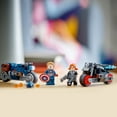 LEGO Marvel Black Widow, Captain America Motorcycles Shield Set 76260 ...