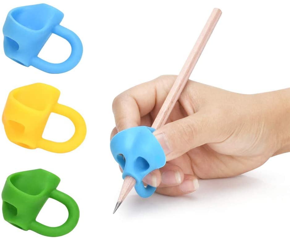 Pencil Writing Grips, Universal Ergonomic Writing Aid for Kids ...