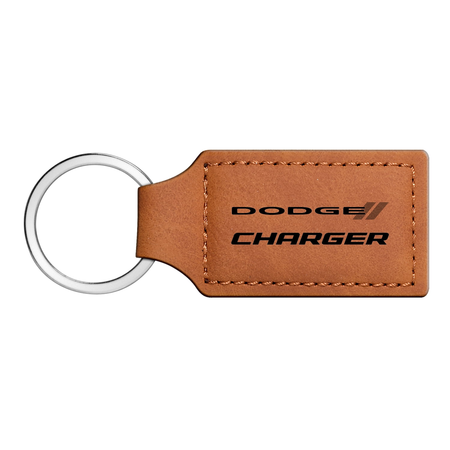 Dodge Charger Rectangular Brown Leather Key Chain - Walmart.com