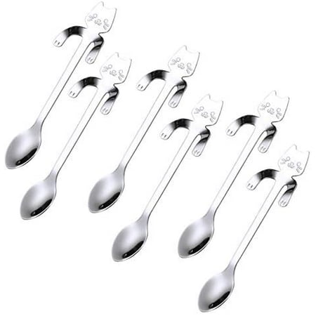 RYRDWP Cat Spoon Coffee Tea Spoon Set, Stainless Steel Hanging Cup ...