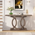 Tribesigns 55" Vintage Wooden Console Table, Unique Base, Ideal for ...