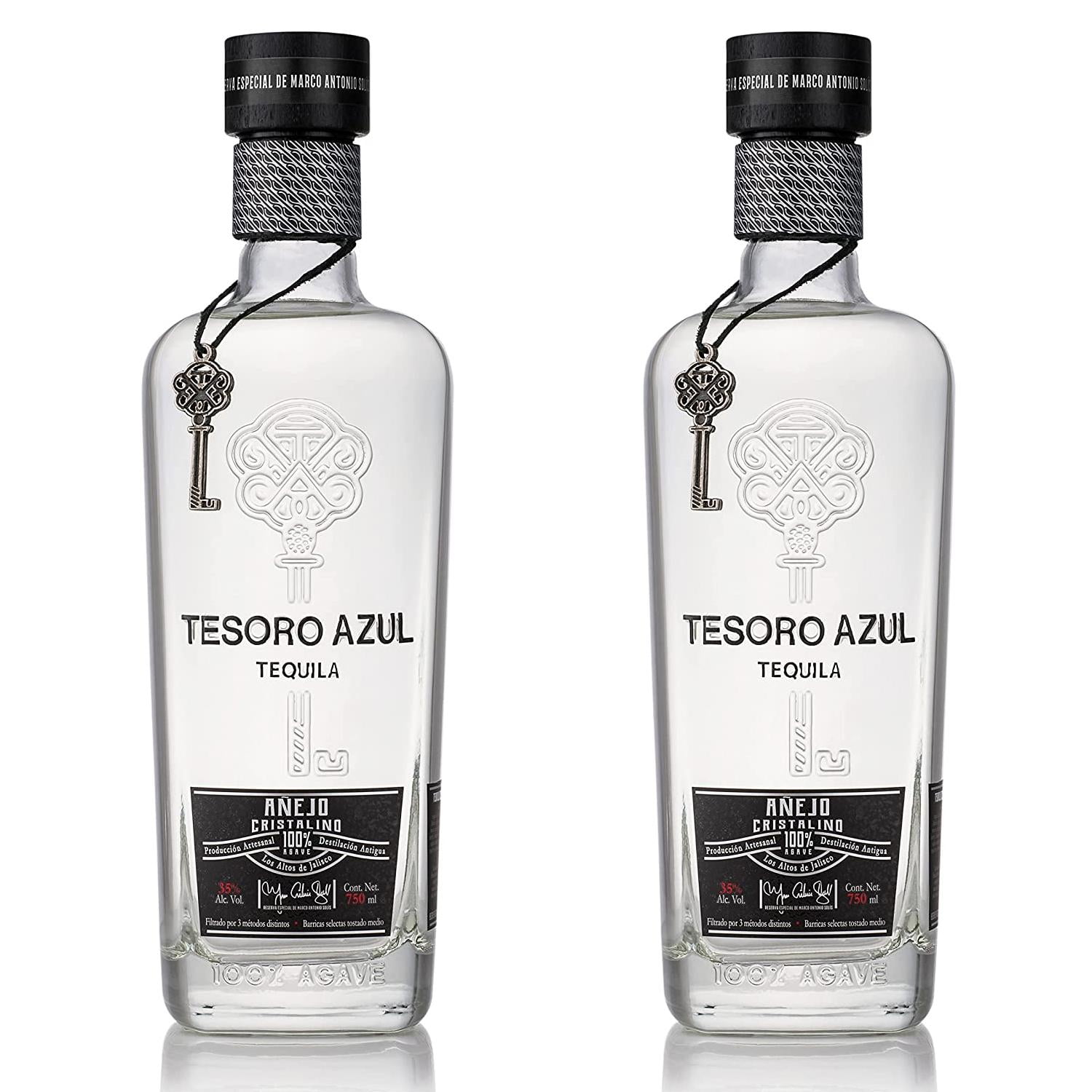Pack de 2 Tequila Tesoro Azul Cristalino 750 ml Tesoro Azul | Bodega ...