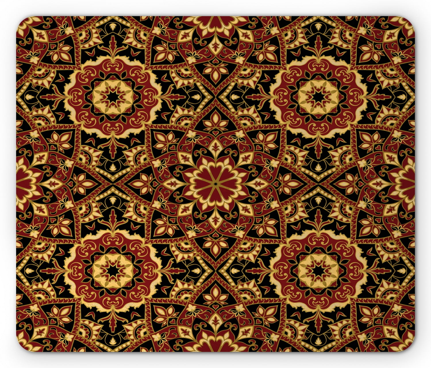 Turkish Pattern Mouse Pad, Byzantine Old Ornament in Dark Colors ...