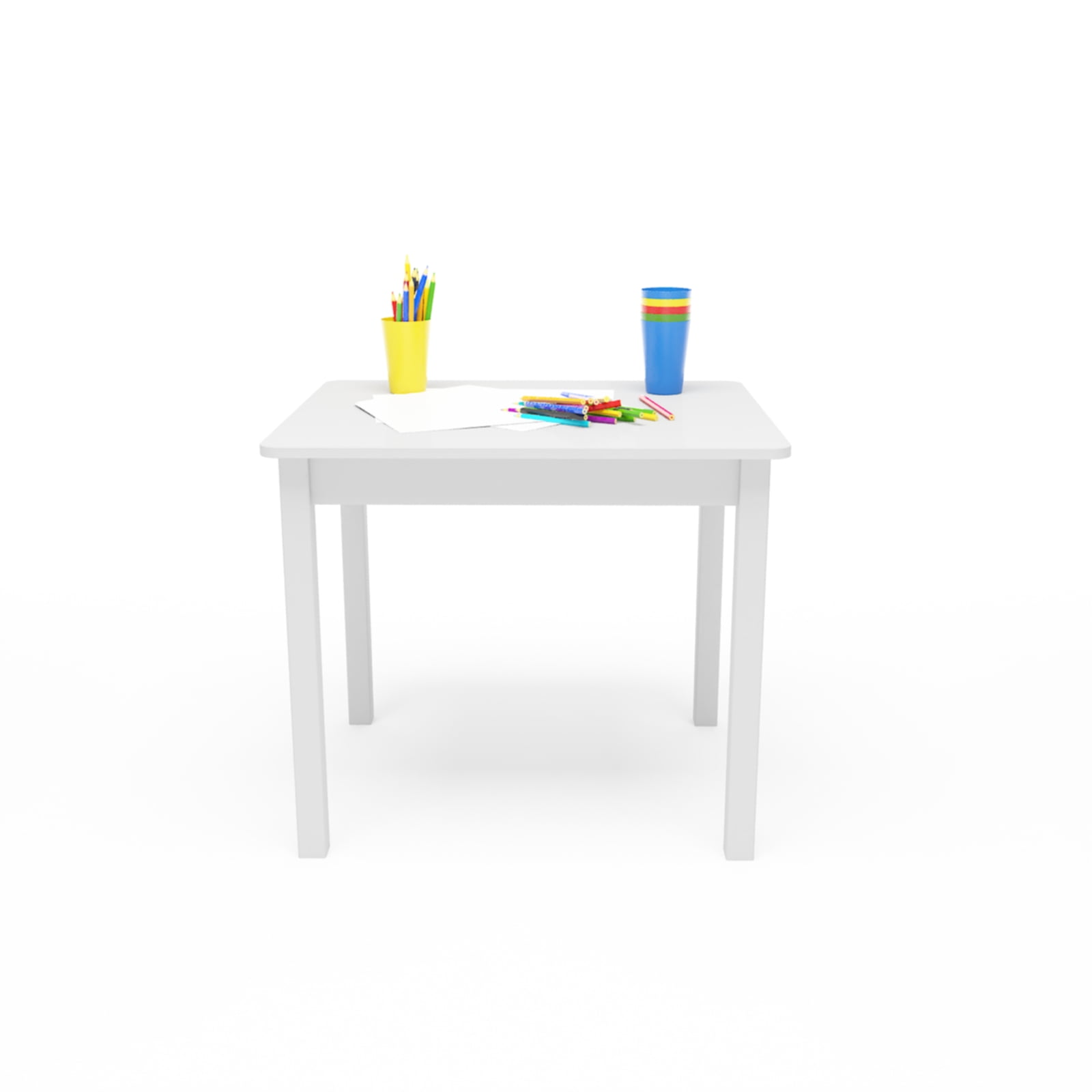 Yoneston Kids Square Wood Table, White Children's Play Table Kids ...