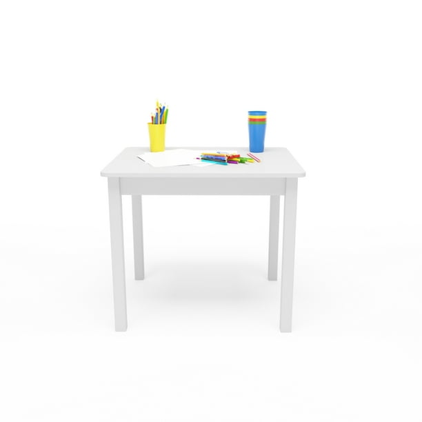 Yoneston Kids Square Wood Table, White Children's Play Table Kids ...