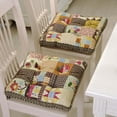 Boho Quilted Cotton Chair Cushion 16"x16"×2'' with Non-Slip Ties ...