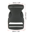 Uxcell Plastic Buckles 12 Pack Quick Side Release Clips Black 32mm ...