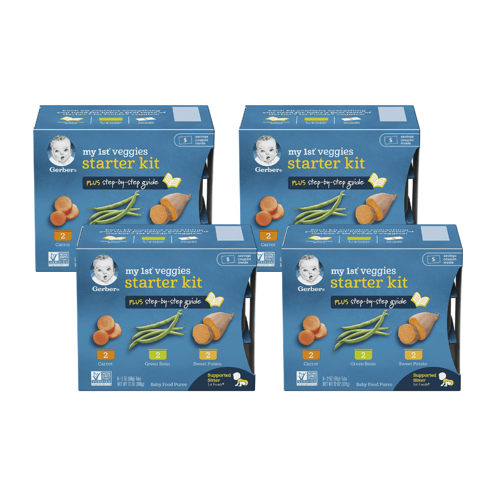 Gerber My 1st Veggies Starter Kit Carrot, Green Bean & Sweet Potato, 12 ...