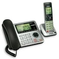 VTech CS6649 DECT 6.0 Expandable Corded/Cordless Phone with Answering ...
