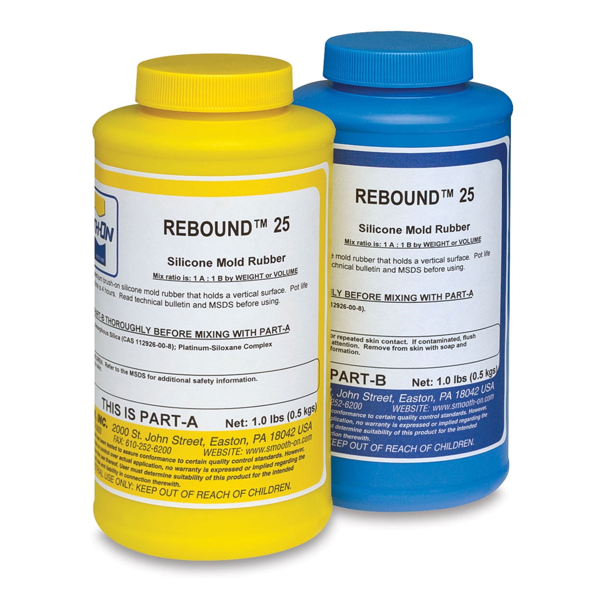 Smooth-On Rebound 25 Silicone Rubber - 2 Jars, 16 oz - Walmart.com