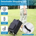 GUENG Foldable Shopping Cart with Insulated Cooler Bag, 4-Wheel Grocery ...