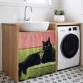 Black Cat Cabinet Curtains for Kitchen 35"W x 35"L, Boho Lack Animal ...