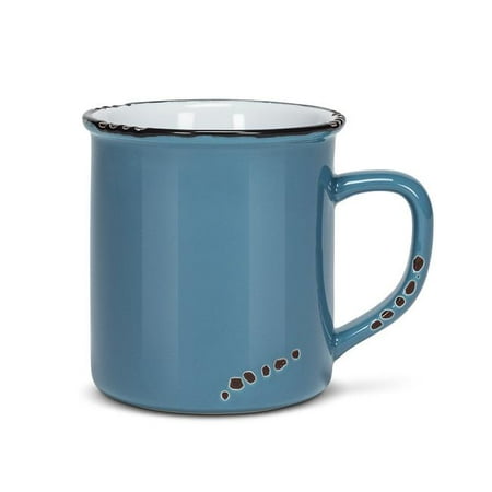 Abbott Collection AB-27-ENAMEL-MUG-DENIM 4 in. Enamel Look Mug, Denim ...
