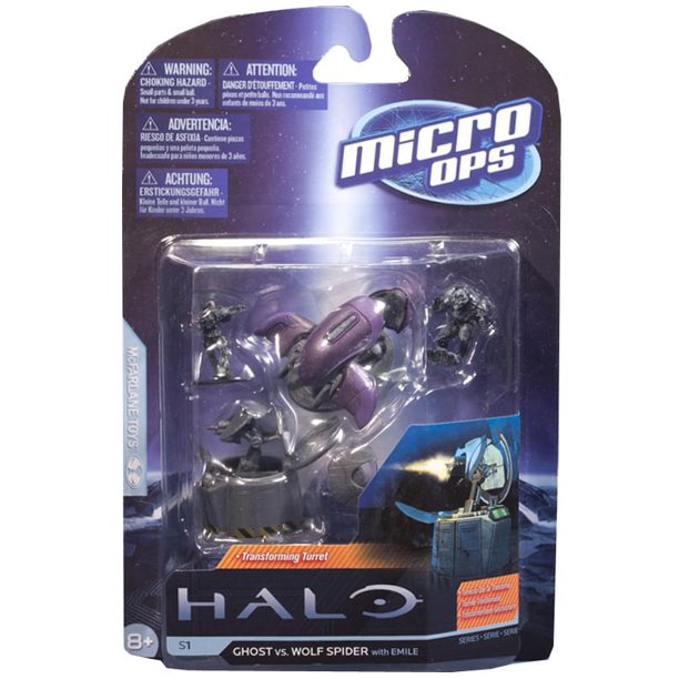 Halo Micro Ops Series 1 Ghost Vs. Wolf Spider Turret Figure - Walmart.com