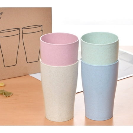 Wheat Straw Cup, Unbreakable Reusable Drinking Cups Water Cup ...