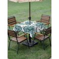 Abstract Paisley Pattern Square Outdoor Tablecloth with Umbrella Hole ...