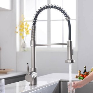 Sink Faucet, 360° Chrome Sink Mixer Tap, Silver, Spray and Diffuser ...