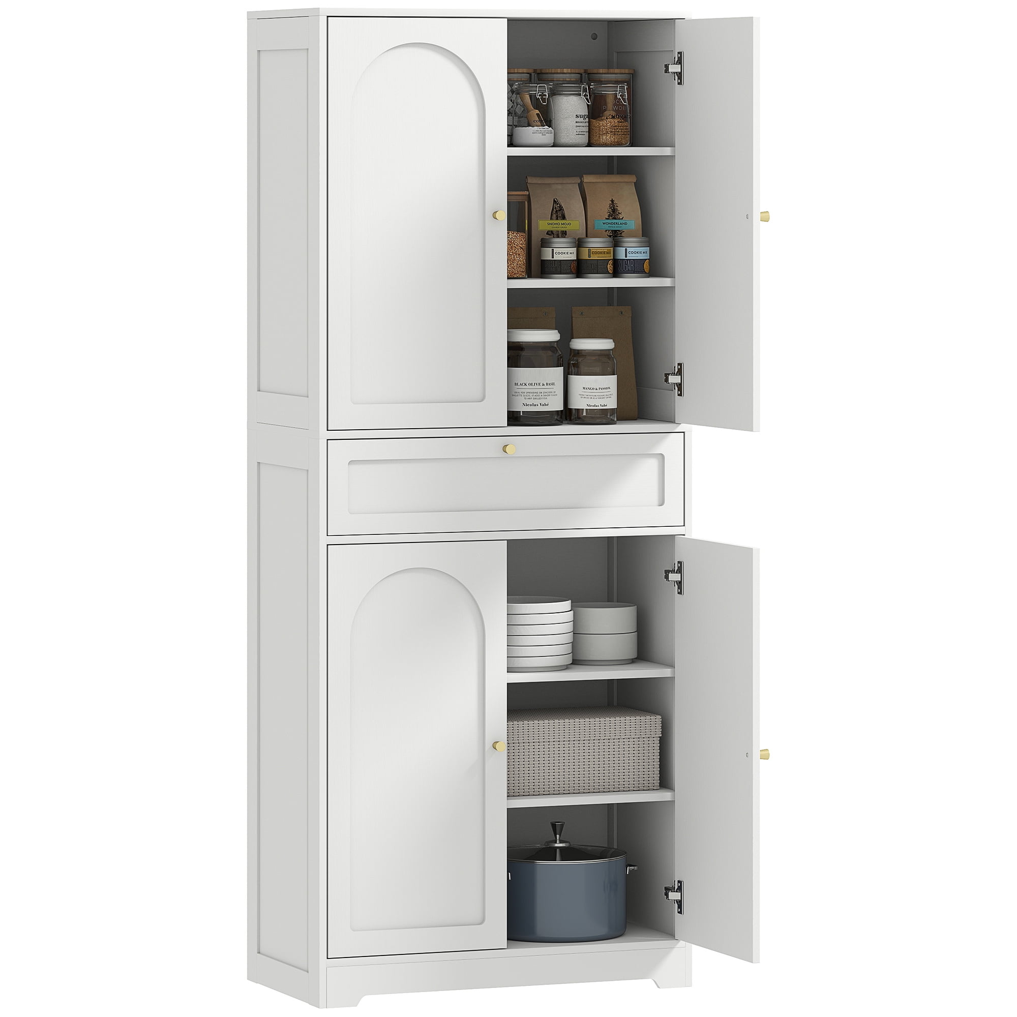 Click here for Homcom 72.4 Tall Kitchen Pantry Cabinet  Storage C... prices