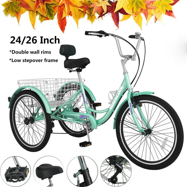 Lilypelle 24"/26" Adult Tricycle 3 Wheel Trike Low Stand-over Frame ...