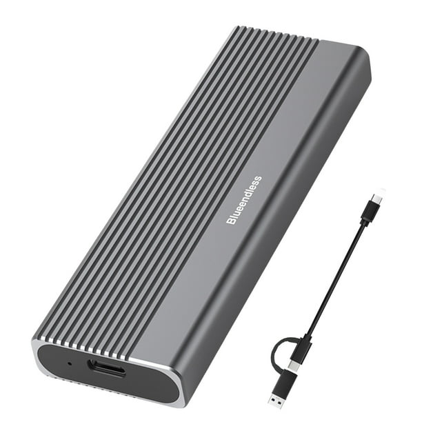 Caja Disco Duro Externo SSD Unidad Estado Sólido M.2 NVMe/NGFF Gen2 10Gbps SATA Tipo C A USB ...