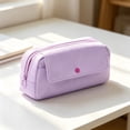Compact Pencil Case with Genuine Leather, Travel-friendly - Long ...