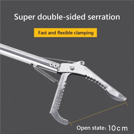 Snake Tongs Stainless Steel Heavy Duty Easily Gripped Adjustable Three ...