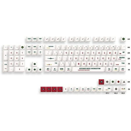 85% PBT Aircraft Keycaps 128-Key Dye Sublimation Cherry Height Key Caps ...