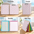 Pink Puppy Paws 14.17 x 11.22 x 1.06 in Clipboard Folio with 10 Pockets ...