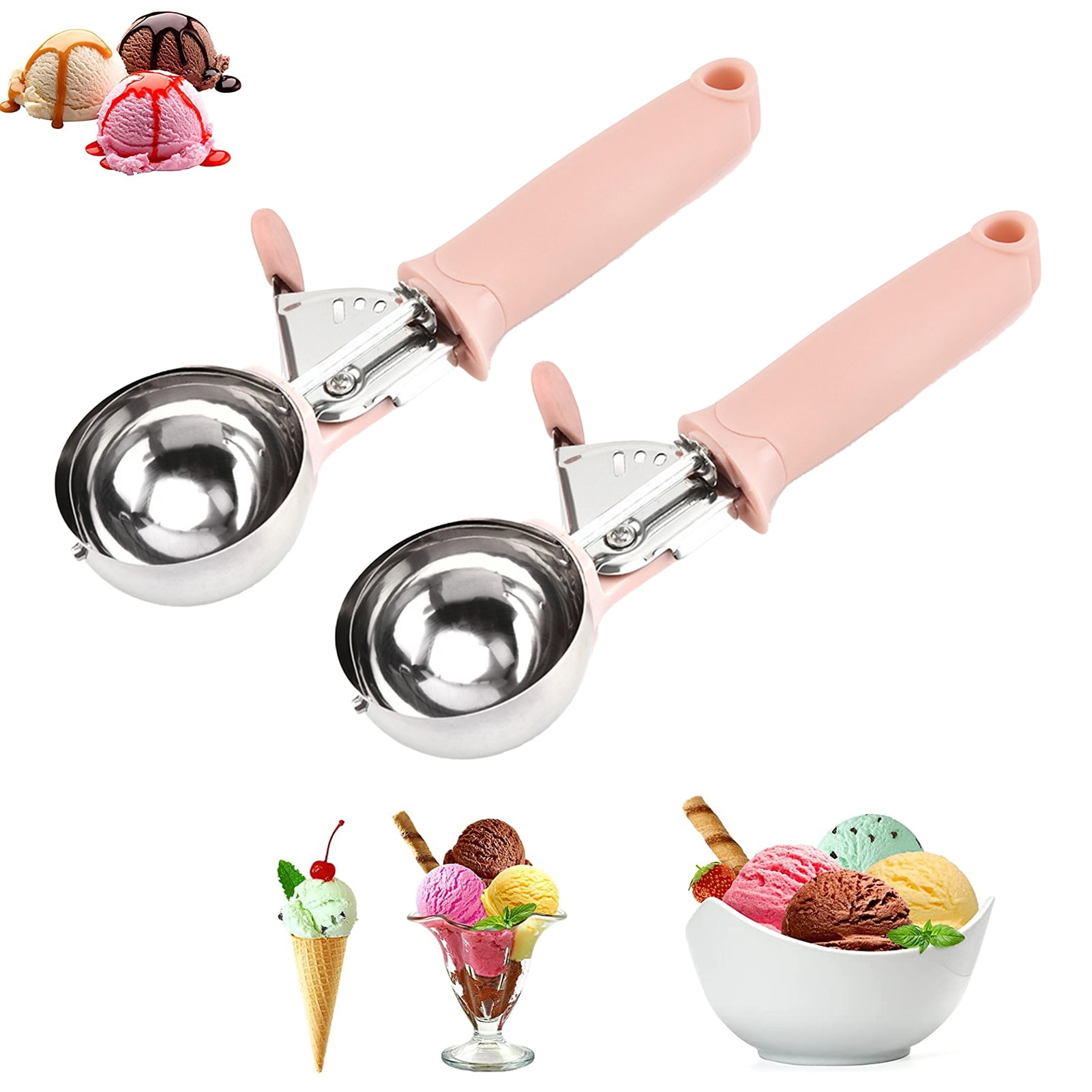 Bobasndm 2Pack Cookie Scoop, Baking Scoop for Baking, Stainless Steel ...