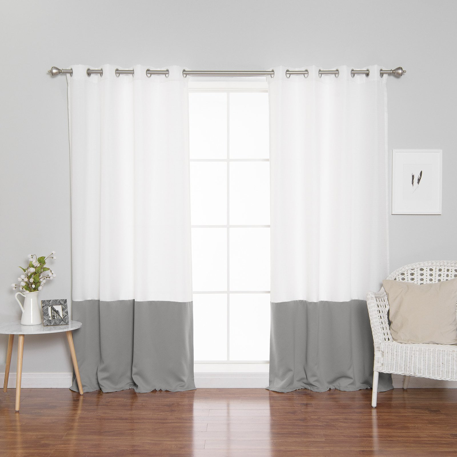 Best Home Fashion Oxford Colorblock Curtains - Walmart.com