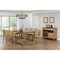 Liberty Furniture 9 Piece Trestle Table Set in Pine Solids & Veneers ...