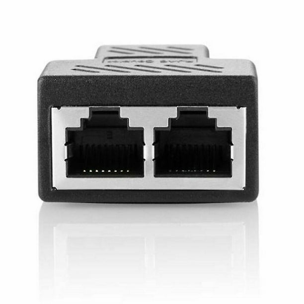 Rj45 Splitter Adapter 1 To 2 Ways Dual Female Port Cat5/6/7 Lan ...