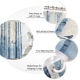 66x72 Inch Shower Curtains for Bathroom, Winter Forest Fabric Bath ...