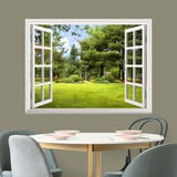 wall26 Removable Wall Sticker/Wall Mural -Beautiful Garden View Out of ...