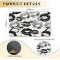 Black and White Lip Print Faux Linen Door Mat, Retro Trendy Kiss Lips ...
