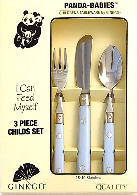Ginkgo International Panda Babies 3-Piece Stainless Steel Childs ...