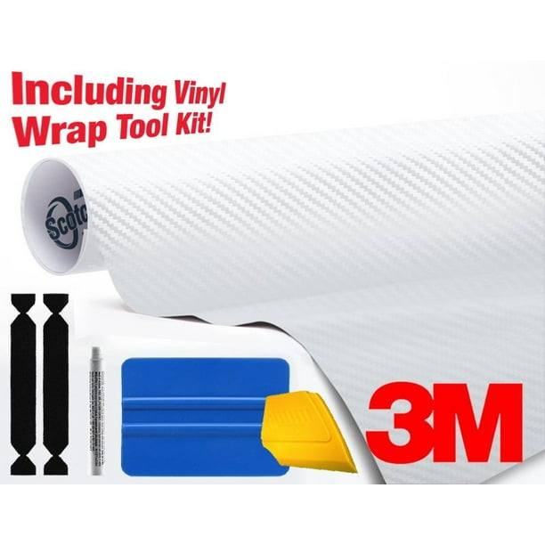 3M White Carbon Fiber 1080 Air-Release Vinyl Wrap Roll - Including ...