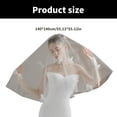Short Bridal Veil White Tulle Veil with Adjustable Bowknot Single Layer ...