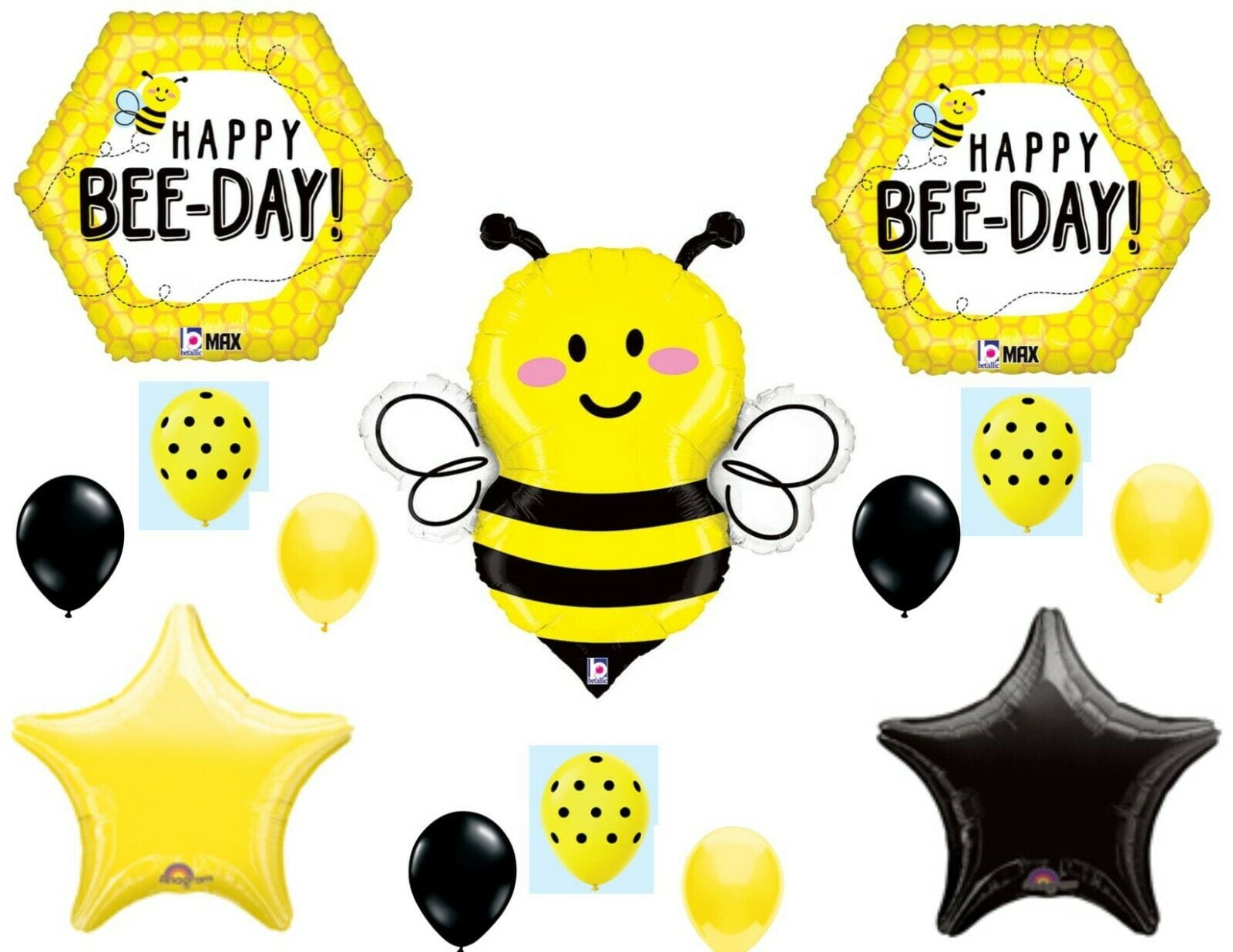Happy Bee Day Birthday Party Balloons Decoration Supplies Hive ...