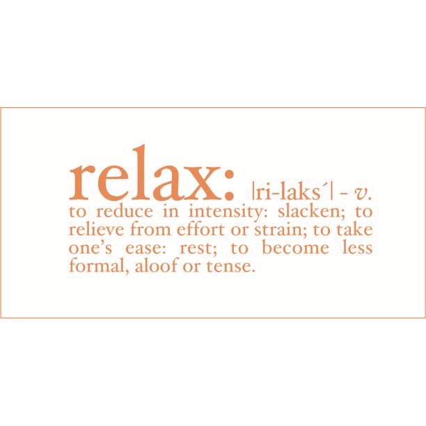 Relax Definition Vinyl Decal - Medium - Persimmon - Walmart.com