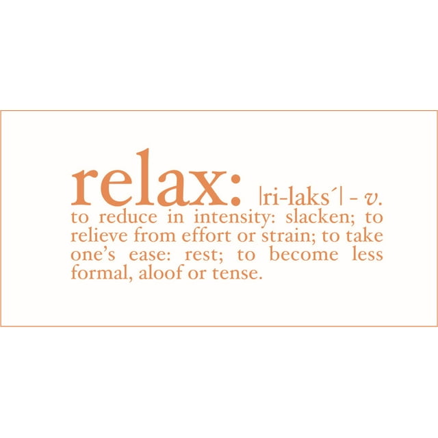 Relax Definition Vinyl Decal - Medium - Persimmon - Walmart.com