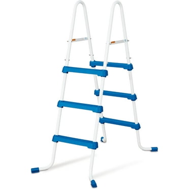 Miumaeov 4-Steps Ladder W/ Handrail Portable Swimming Pool Ladder Above ...