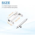 Uxcell 2 Set Watch Band Connectors (10mm, Silver) Universal Stainless ...