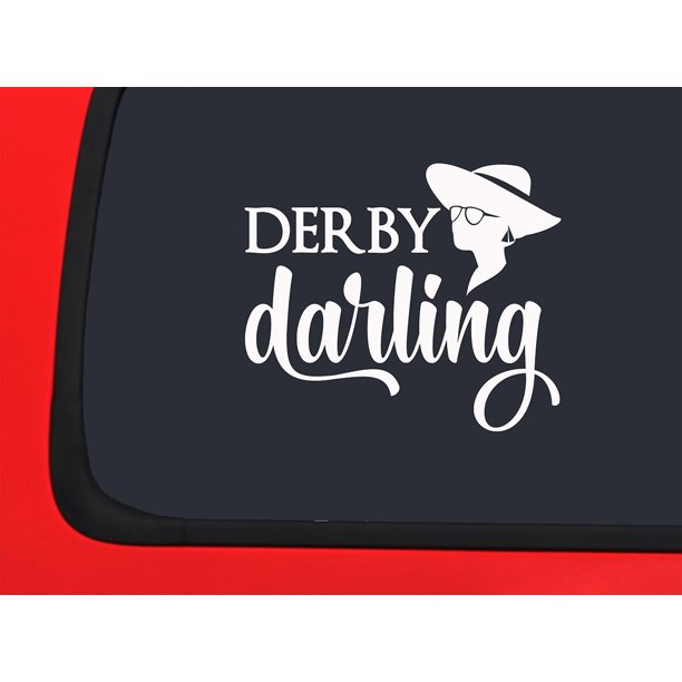 Car Sticker Derby Darling Hat Sunglasses Race Bet Horse Car Window ...