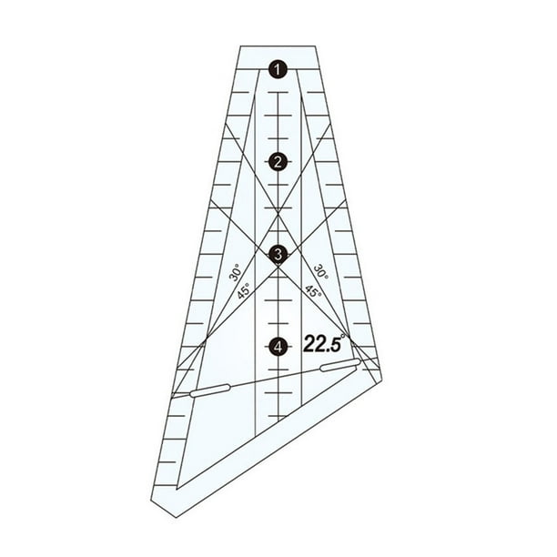 Clairlio Art Ruler Squedge 22.5 /45 Transparent Quilting Sew Patchwork ...