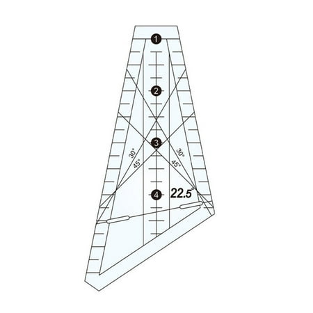 Clairlio Art Ruler Squedge 22.5 /45 Transparent Quilting Sew Patchwork ...