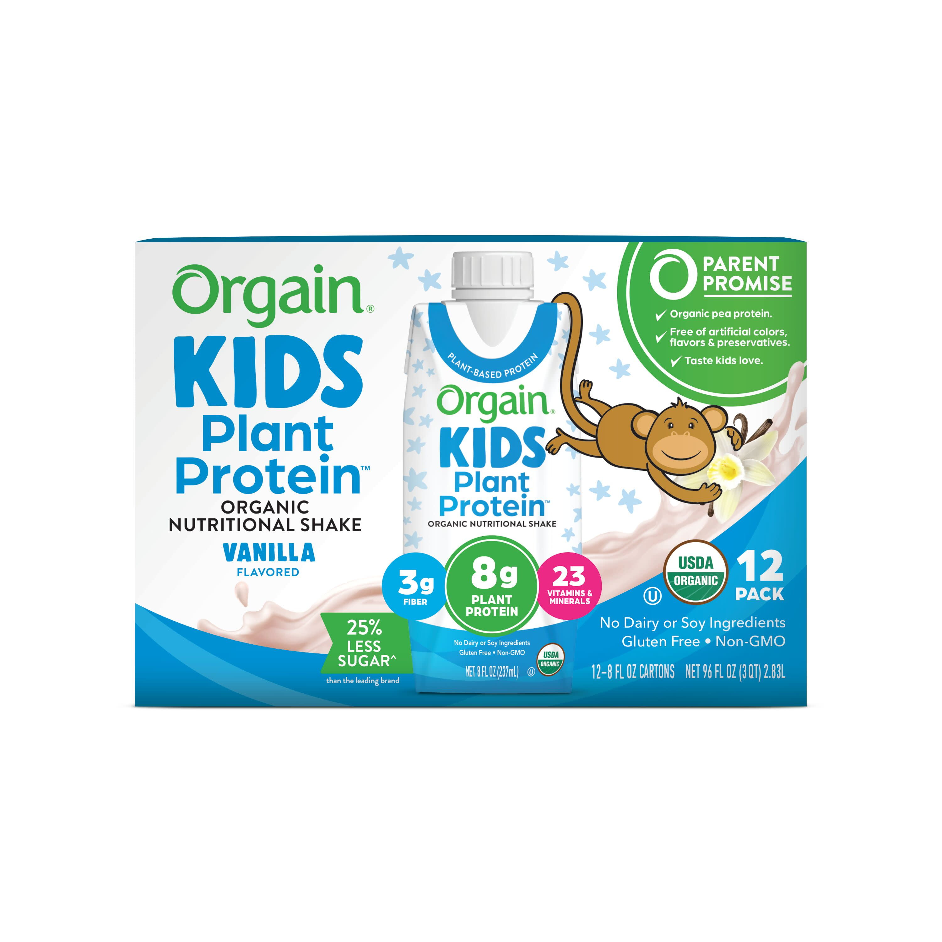 Orgain Organic Kids Vegan Nutritional Shake, 23 Vitamins & Minerals ...